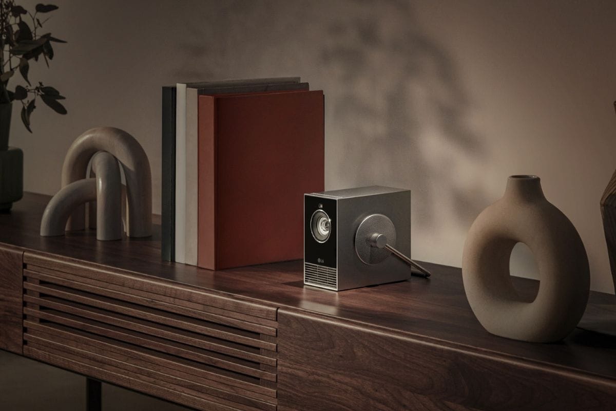 LG’S Newest 4K Lifestyle Projector Doubles as a Stylish Art Object