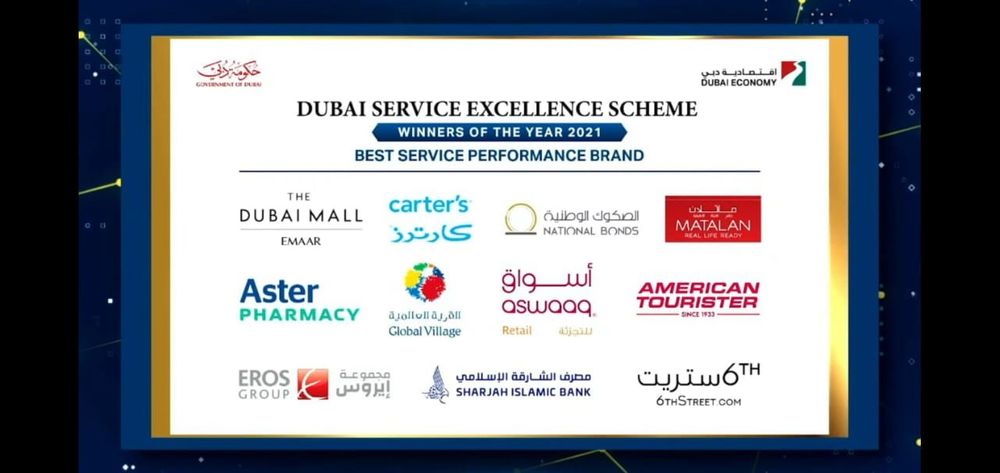 Dubai Economy announces winners of 2021 Business Excellence Awards