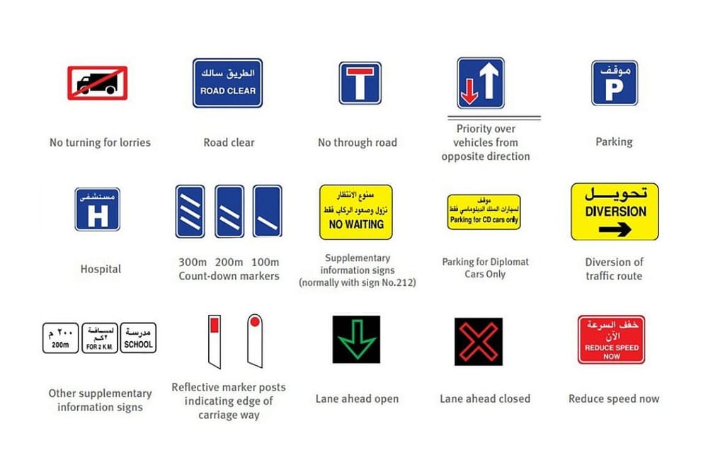 Important UAE Traffic Signs and What They Mean